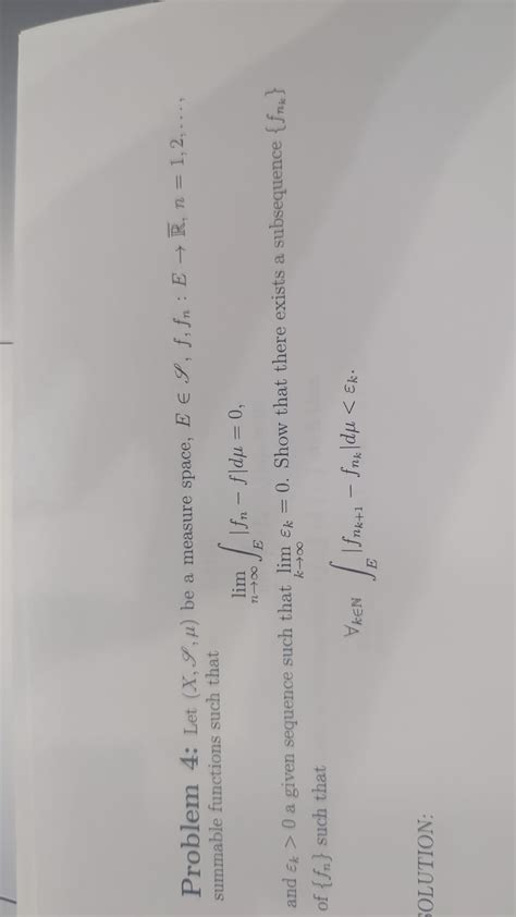 Solved Problem Let X S μ be a measure space Chegg com
