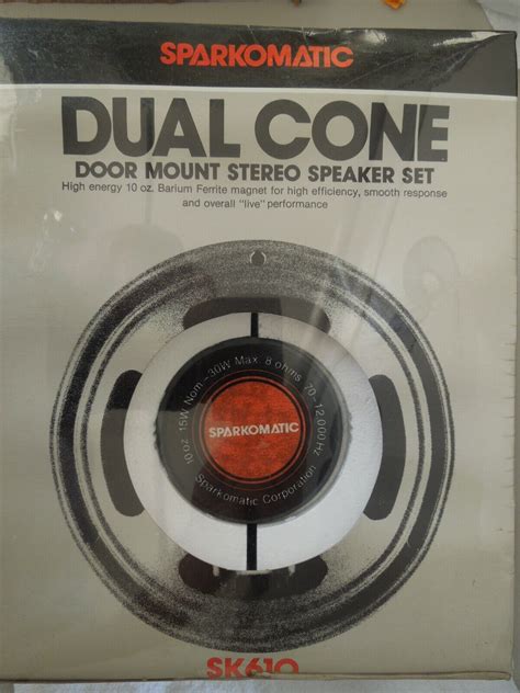 Sparkomatic Dual Cone Door Mount Speaker Set Sk610 Vintage 1982 Nos Sealed Ebay