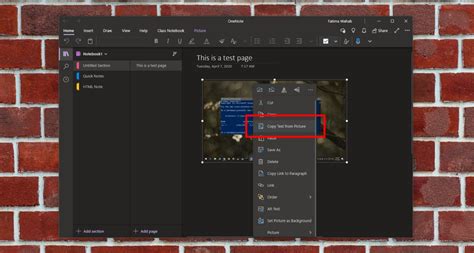 How To Fix Missing Copy Text From Picture Option In Onenote On Windows 10