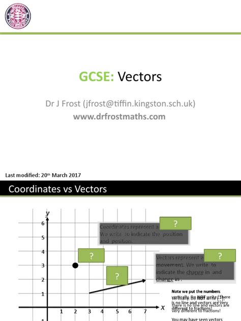 Gcse Vectors Pdf Euclidean Vector Scalar Mathematics
