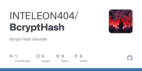 github inteleon404 bcrypthash bcrypt hash decoder