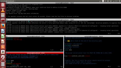 ubuntu find a solution when apache2 starts server fault