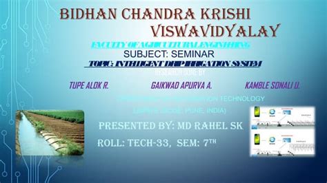 Intelligent Drip Irrigation System By Md Rahel Sk Ppt