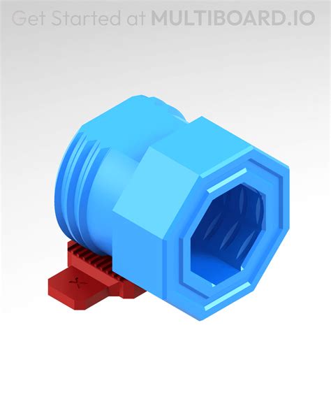 13 Mm Large Thread Shanked Mid Hole Head Bolt Supported 3d