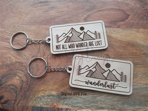 Glowforge Keychain Svg Bundle Keychain Svg Files Not All Etsy