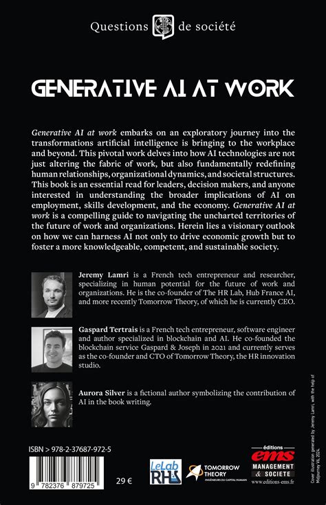 Ouvrage Generative AI At Work Tomorrow Theory