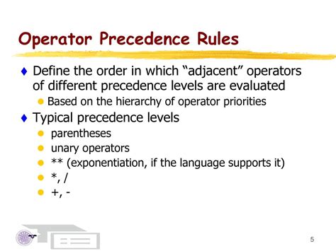 Cs2403 Programming Languages Expressions And Assignment Statements
