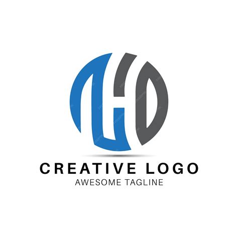 Premium Vector Nhd Letter Round Shape Logo Design Icon