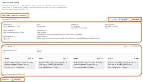 예측 잠재 고객 점수 구성 페이지 이해 Microsoft Learn