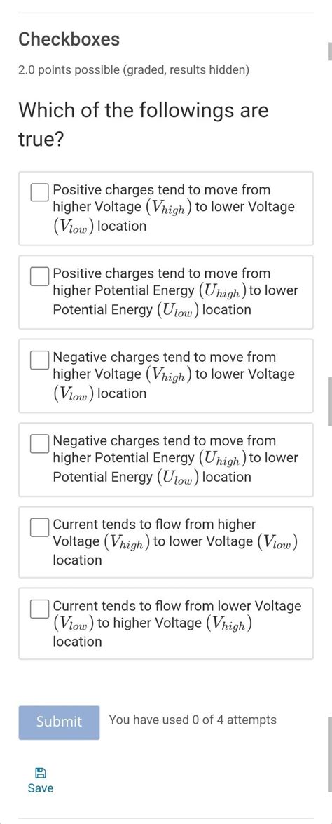 Solved Checkboxes Points Possible Graded Results Chegg