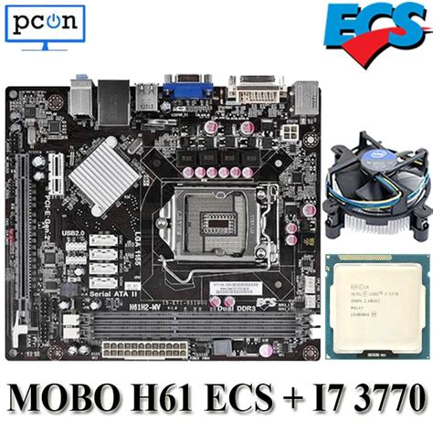 Jual Paket Mobo Motherboard Lga 1155 H61 Processor I7 3770 Fan Intel Shopee Indonesia