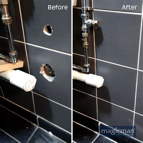 Holes In Ceramic Tiles Repaired To Perfection Without The Need To Find Replacement Tiles