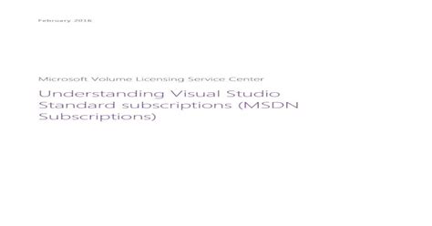 Understanding Visual Studio Standard Subscriptions 4