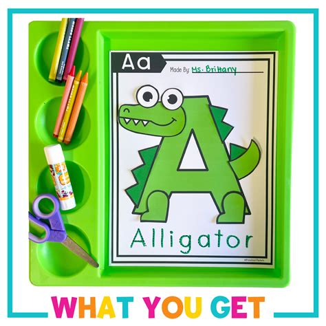Alphabet Crafts A Is For Alligator For Preschool And Kindergarten