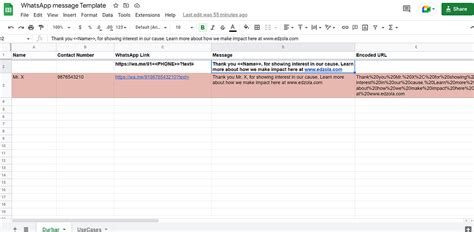 send personalized whatsapp messages to multiple contacts with sheets