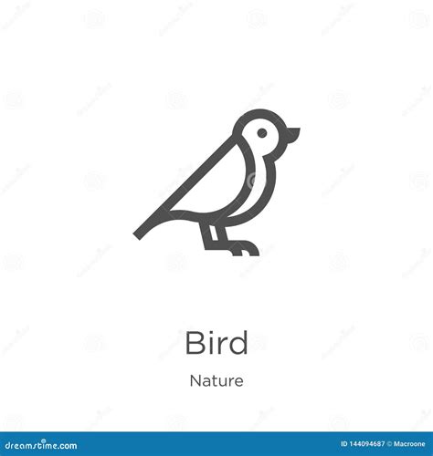 Bird Icon Vector From Nature Collection Thin Line Bird Outline Icon Vector Illustration