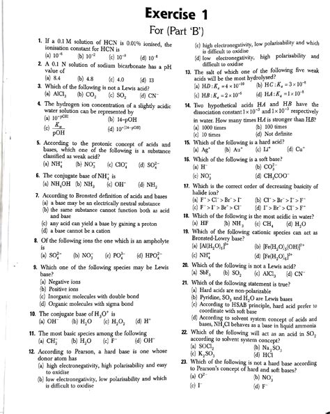 SOLUTION Acid Base Chemistry Advanced Mcq Questions With Answer Keys Studypool