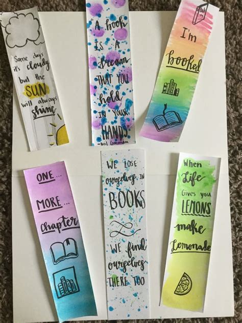 watercolor bookmarks bookmark craft creative bookmarks diy bookmarks