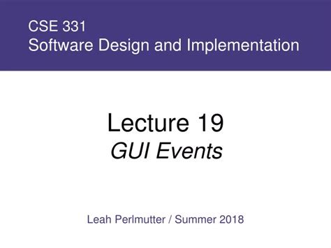Ppt Gui Events And Callbacks In Java Programming Powerpoint