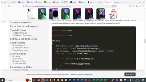 Bucle For Para Recorrer Array Bucles For C Codeblocks Olimpiadas Programación Ies Monterroso