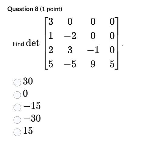 solved question 8 1 ﻿point ﻿find