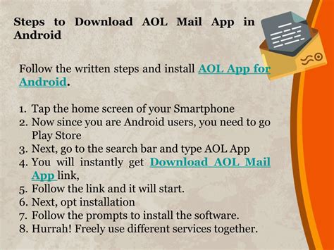 PPT AOL Mail App Download For Android IOS AOL Mail App For Android PowerPoint