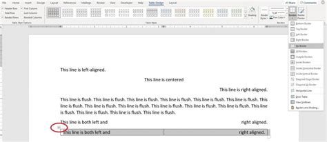 How To Apply Both Left And Right Alignment By Using A Table In Microsoft Word TechRepublic