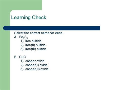 Naming And Writing Ionic Formulas Naming Ionic Compounds