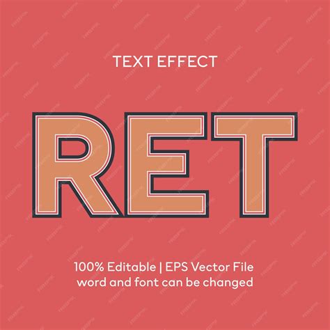 Premium Vector Editable Retro Style Text Effect 3d Text Style Effect Mockup Template