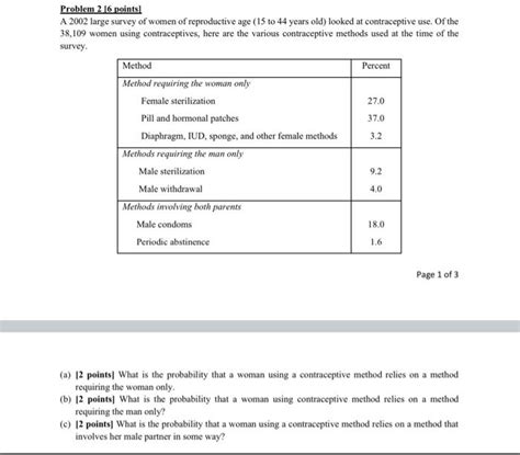 solved problem 2 [6 points] a 2002 large survey of women of