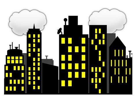 Superhero Skyline Clipart Sheet Superhero Skyline Superhero City