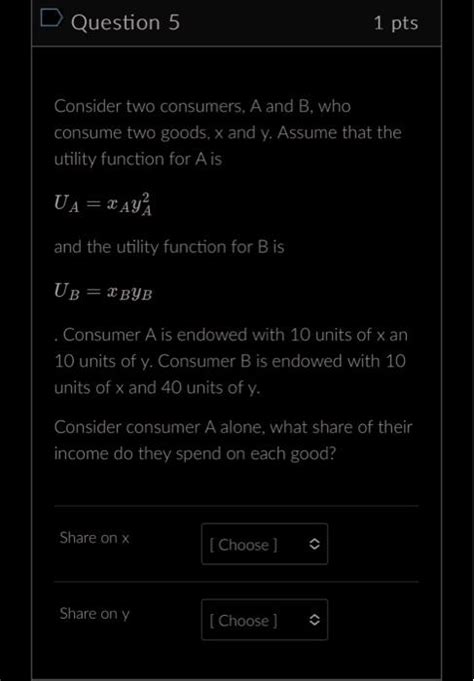 Solved Consider Two Consumers A And B Who Consume Two