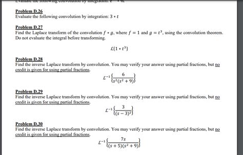 Solved Problem D26 Evaluate The Following Convolution By