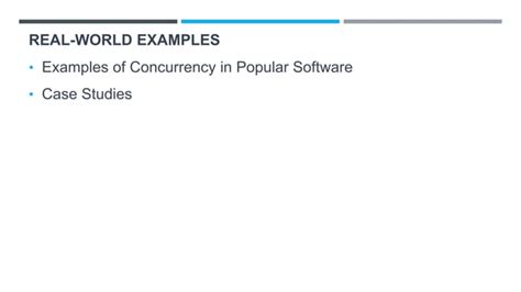 Concurrency In Software Development Generic Overview Of Topics Terms