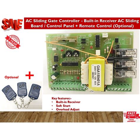 AC Sliding Gate Controller Built In Receiver AC Sliding Board Control Panel Complete With