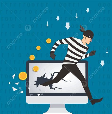 An Illustration Depicting A Hacker Binary Data And Network Security Terms In Relation To