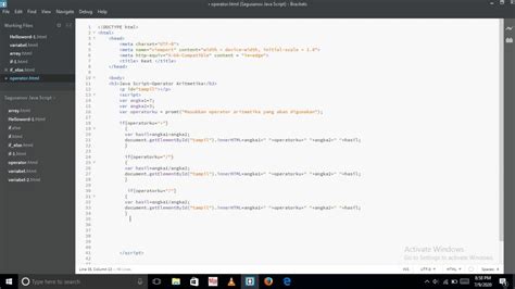 Tugas 6 Brackets Operator Youtube