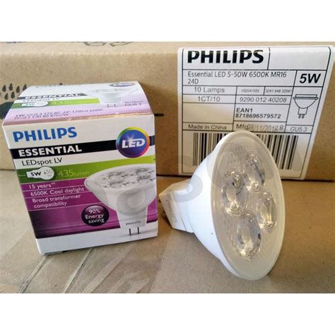 Philips Essential Ledspot Mr Gu W V D Bulb Lamp Non Dimmable Shopee Malaysia
