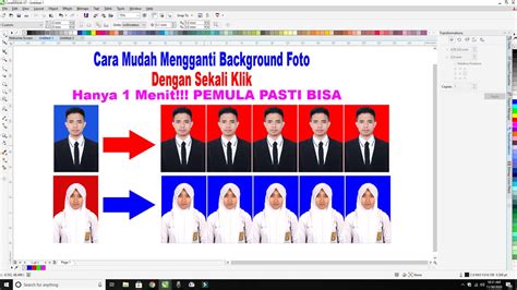 CARA MERUBAH BACKGROUND FOTO DI CORELDRAW X7 CARA MENGGANTI WARNA