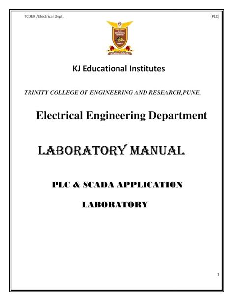Pdf Plc And Scada Lab Manual Part 1 Dokumentips