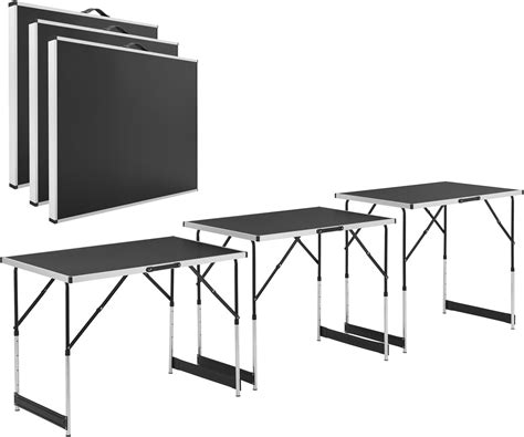 Juskys Table Multifonction 3 Pièces - Pliable, Réglable en Hauteur ...
