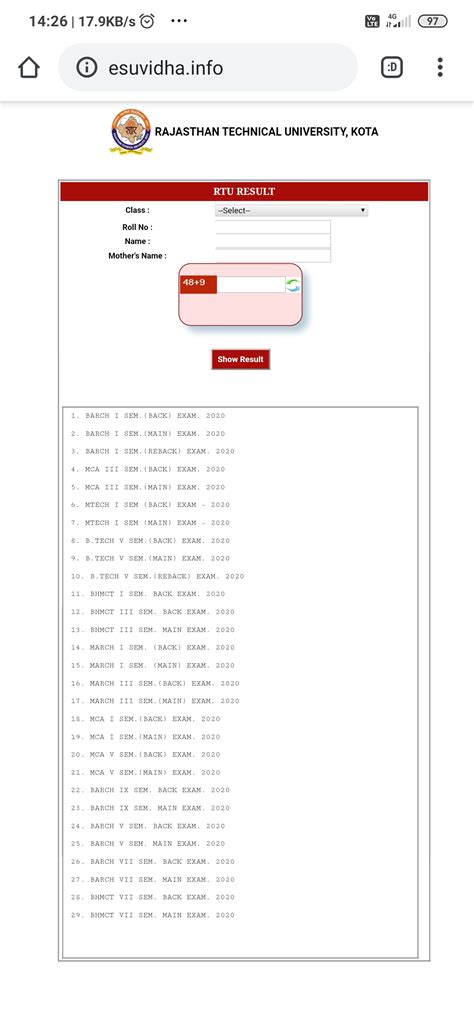 Rtu Result 2020 Semester Revaluation Rtu Result 2020 Semester Revaluation
