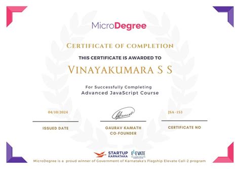 vinayakumara s s on linkedin javascript microdegree learning
