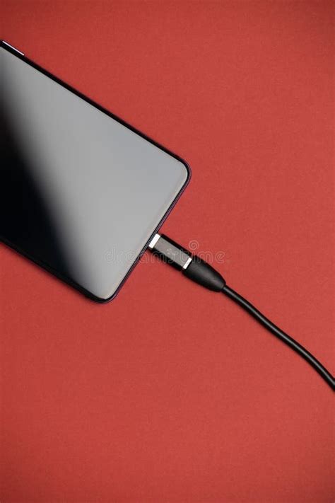 Phone With Micro Usb To Usb Type C Adapter Plugged In Phone Usb