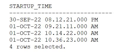 Oracle UPTIME AND STARTUP History Best DBA Practice 100