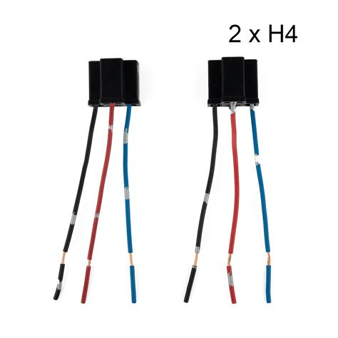 H4 Bulb Socket Connector For Headlight Replacement 2 Pack
