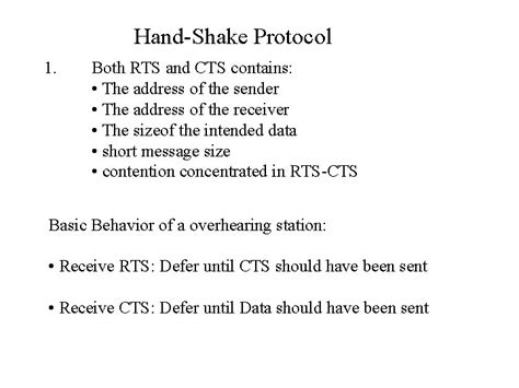 HandShake Protocol Both RTS And CTS Contains