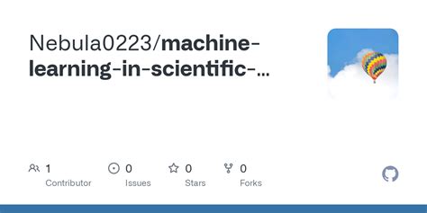 GitHub Nebula Machine Learning In Scientific Experiments