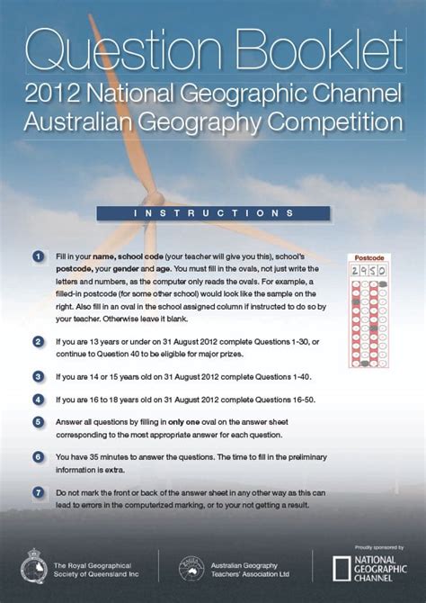 Practice Questions Australian Geography Competition
