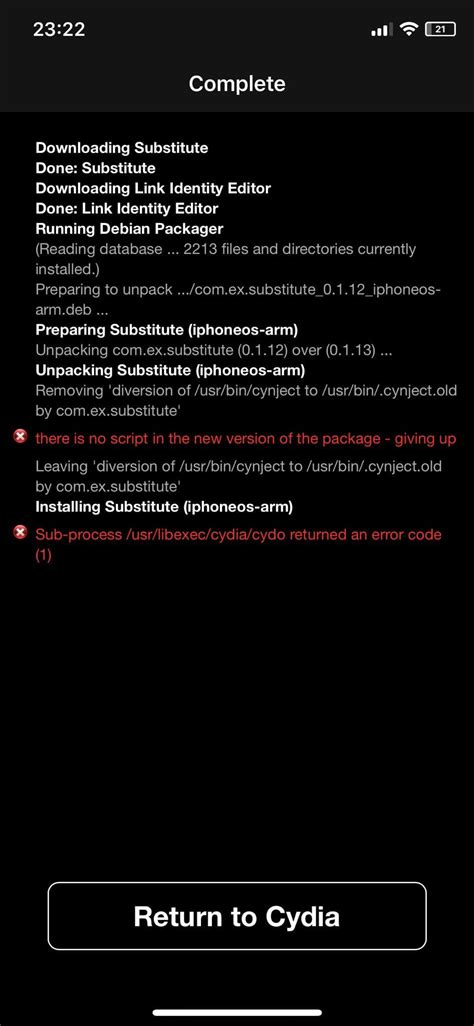 [tutorial] fix substitute error message from cydia with new unc0ver